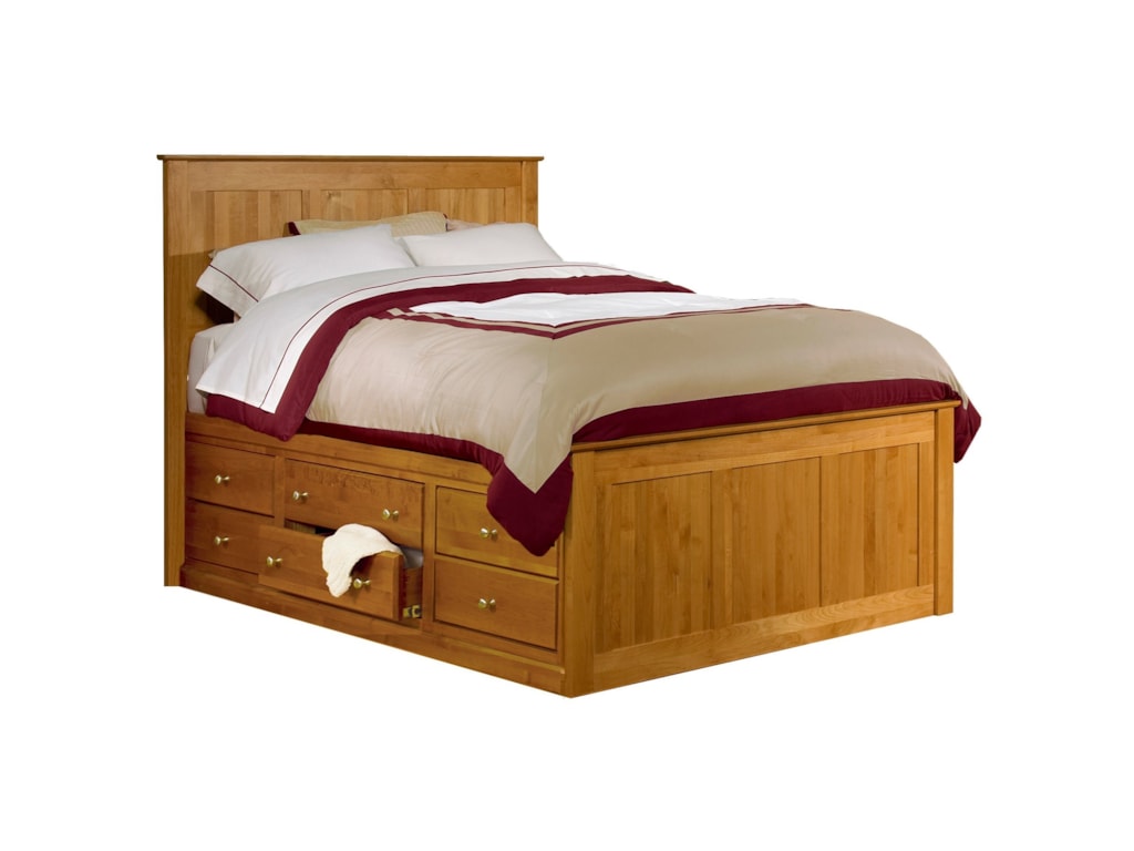 Archbold Furniture Shaker Queen Alder Shaker Chest Bed with 9 Drawers ... Archbold Furniture Shaker Queen Alder Shaker Chest Bed with 9 Drawers ...